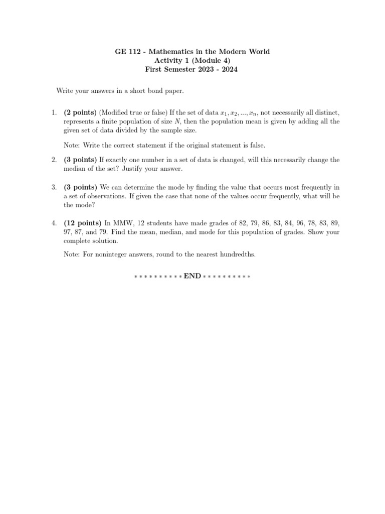 GE 112 - Activity 1-Module 4 | PDF