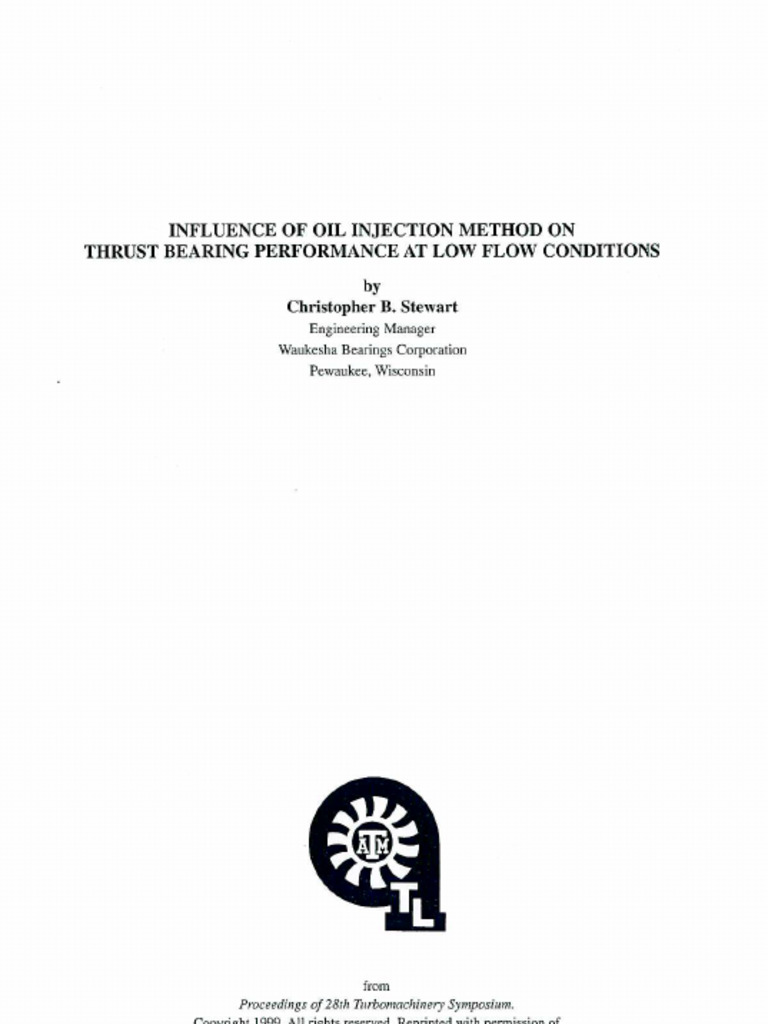 Influence Oil Injection Method Thrust Bearing | PDF