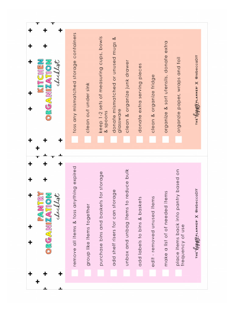 Happy Planner Organization Lists | PDF