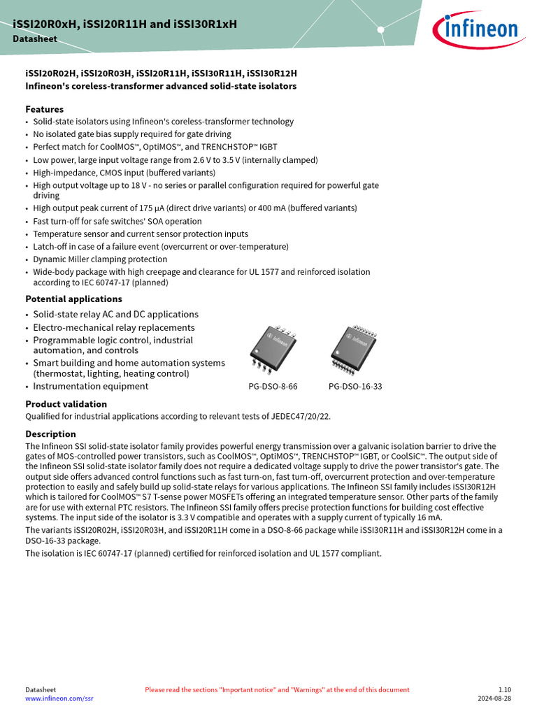 Infineon-iSSI20R0xH_iSSI20R11H_iSSI30R1xH-DataSheet-v01_01-EN | PDF | Field Effect Transistor ...