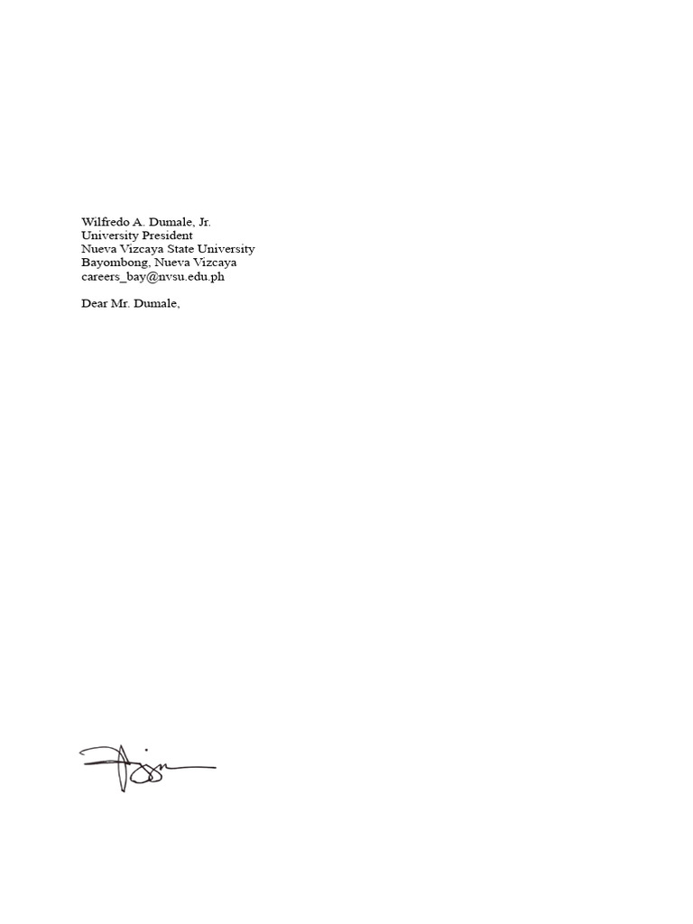 Sample Application Letter | PDF