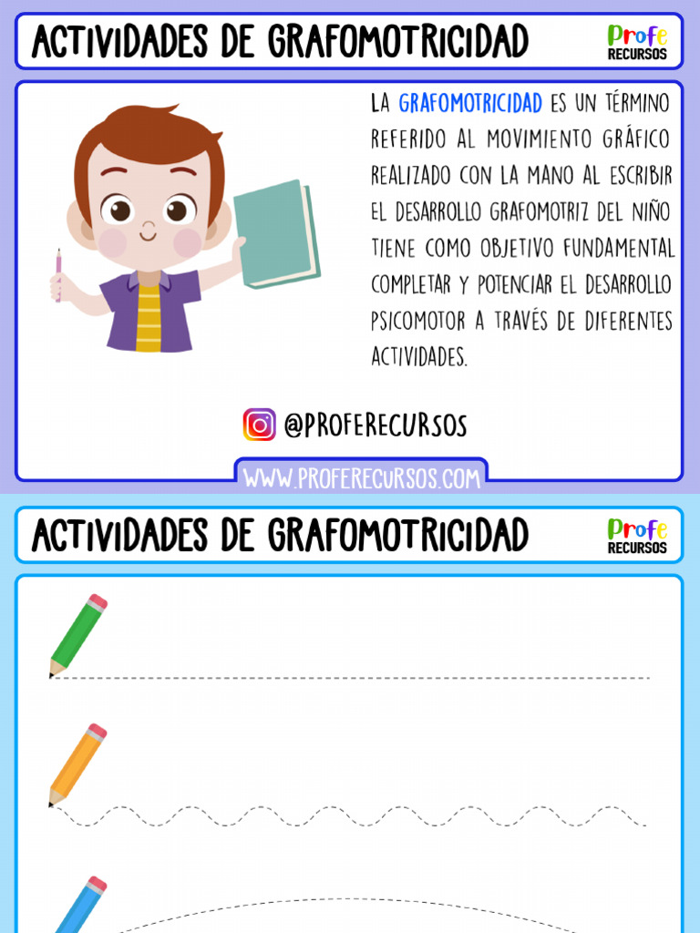 Actividades de Grafomotricidad Proferecursos | PDF