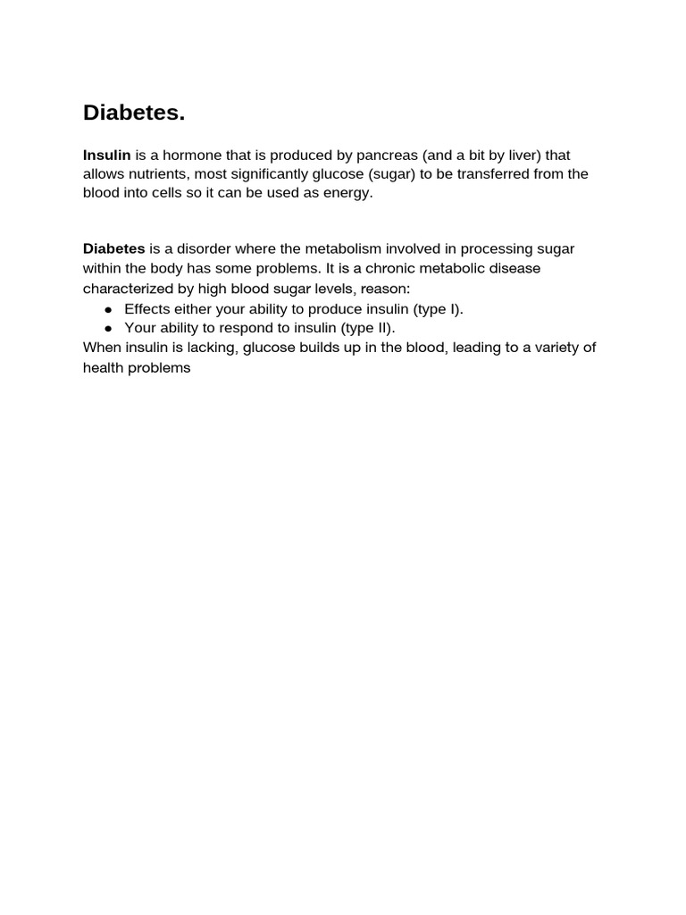 Intro Diabetes | PDF