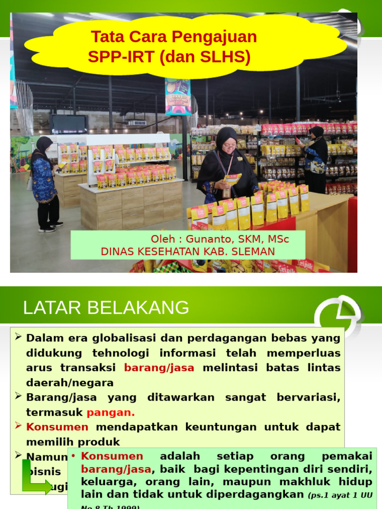 Tatacara Pengajuan SPP-IRT (Dan SLHS) | PDF