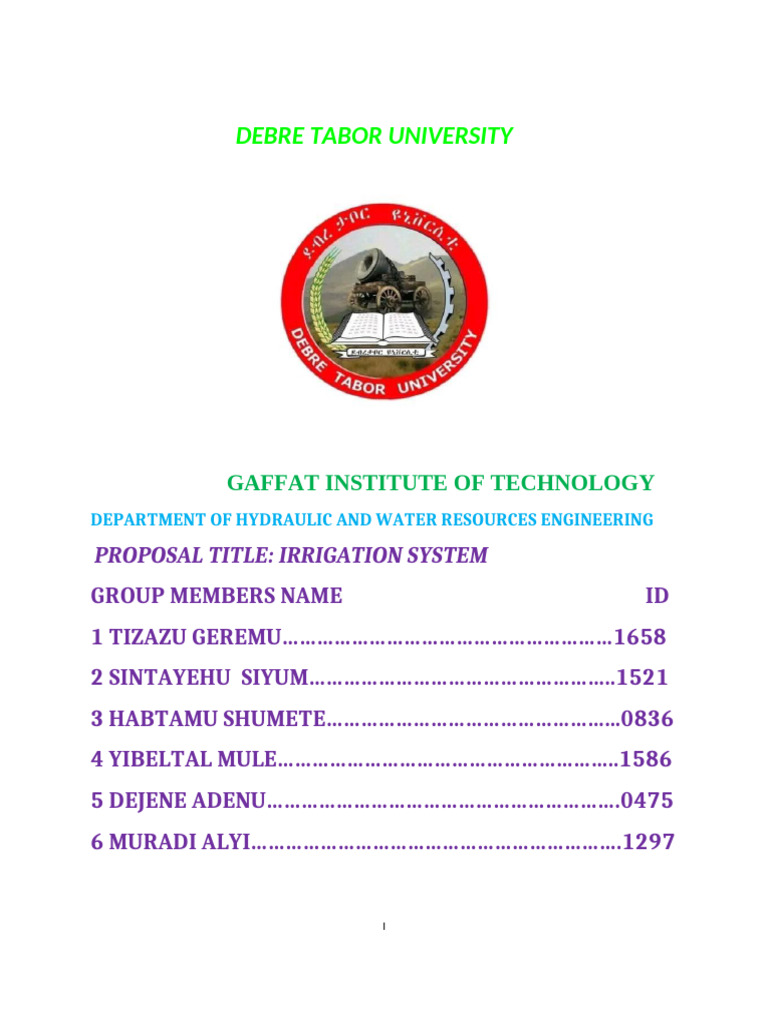Copy Research Proposal One | PDF | Irrigation | Water Conservation