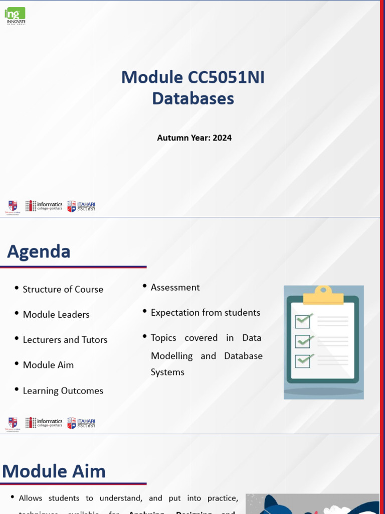 Week 1 Lecture Intro To Module Database And Database Systems Pdf Databases Sql 9979