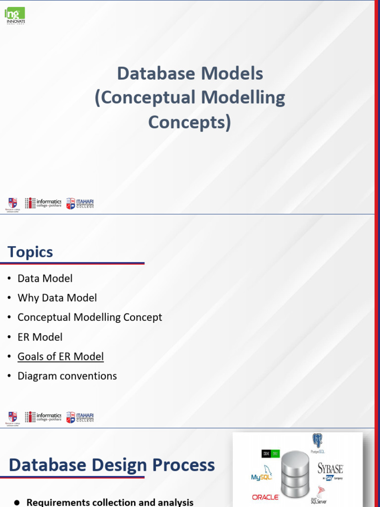 Week-3 LECTURE Databasemodels | PDF | Databases | Conceptual Model