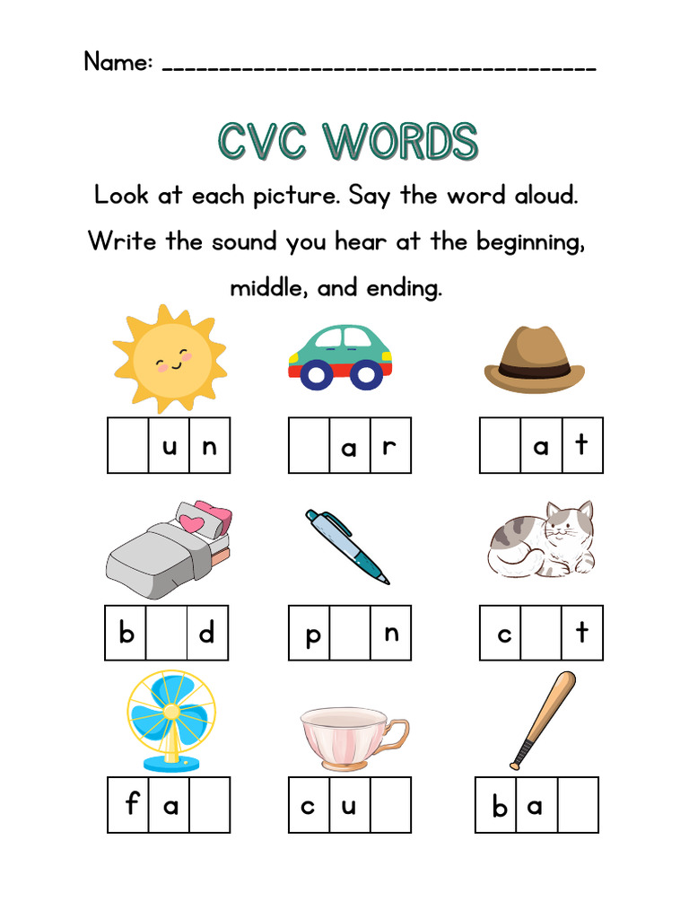 Beginning Sounds Green Illustrative English Worksheet | PDF