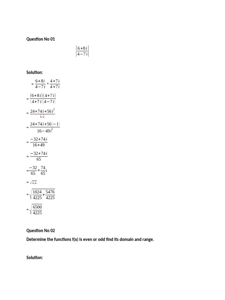 MTH-100 BY ajmal Ali | PDF | Function (Mathematics) | Square Root