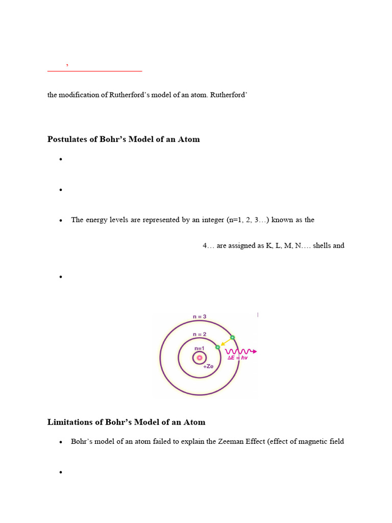 Atomic Structure Note 1-1 | PDF | Energy Level | Atoms
