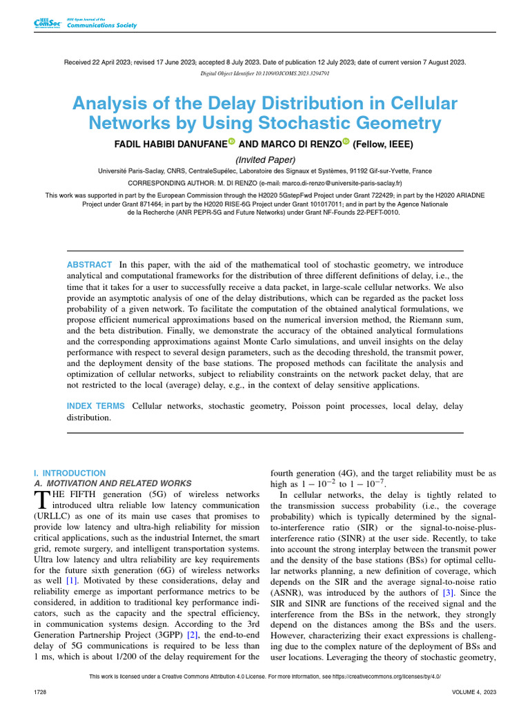 Analysis_of_the_Delay_Distribution_in_Cellular_Networks_by_Using_Stochastic_Geometry | PDF ...