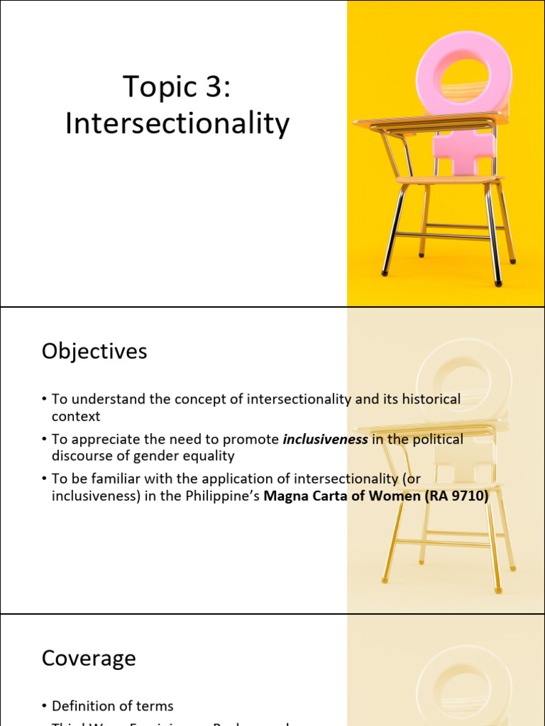 Topic 3 Intersectionality | PDF | Intersectionality | Gender Studies
