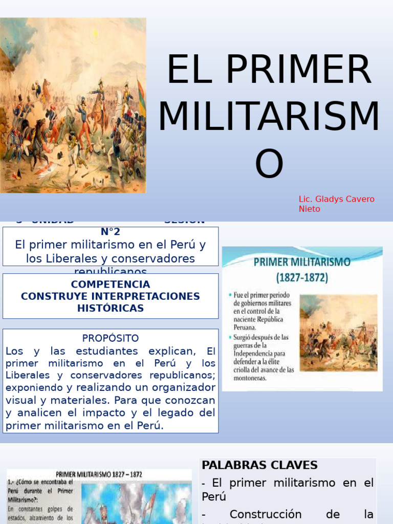 4to El Primer Militarismo Perú | PDF | Conservatismo | Perú