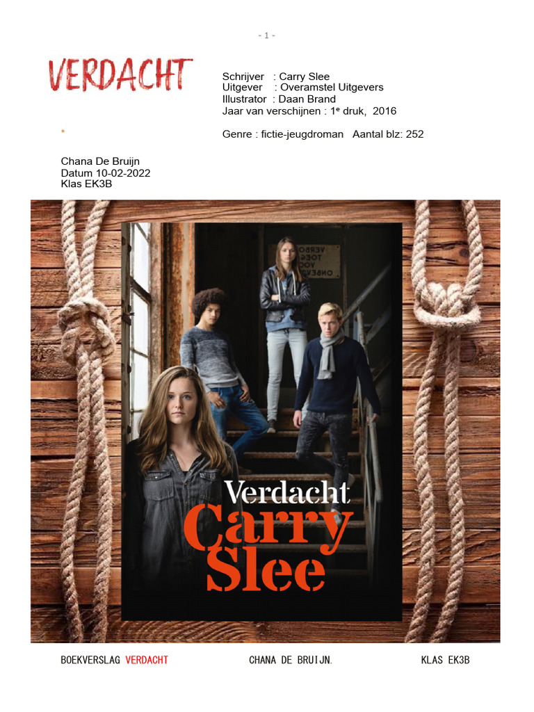 Boek Verslag Verdacht | PDF