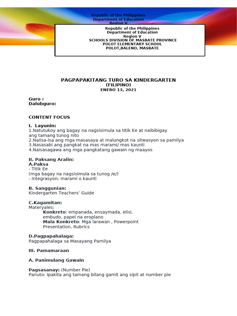 Sample Cot-Explicit Plan | PDF