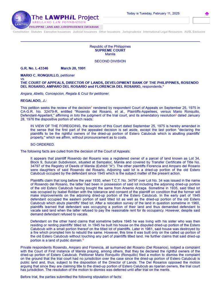 Ronquillo Vs CA, G.R. No. L-43346 | PDF | Appellate Court | Appeal