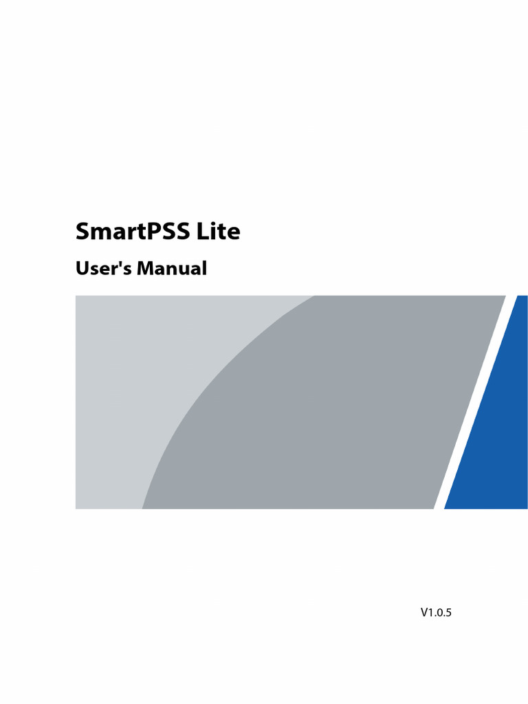SmartPSS Lite User Manual V1.0.5 | PDF | Databases | Password