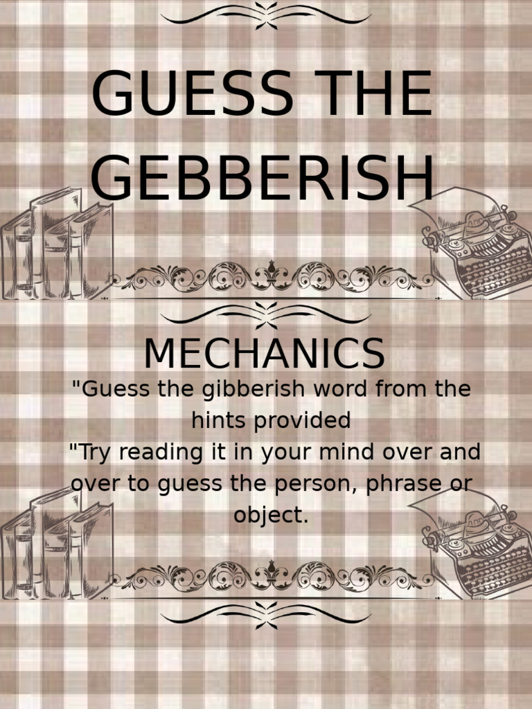 Guess the Gibberish Dance Steps | PDF