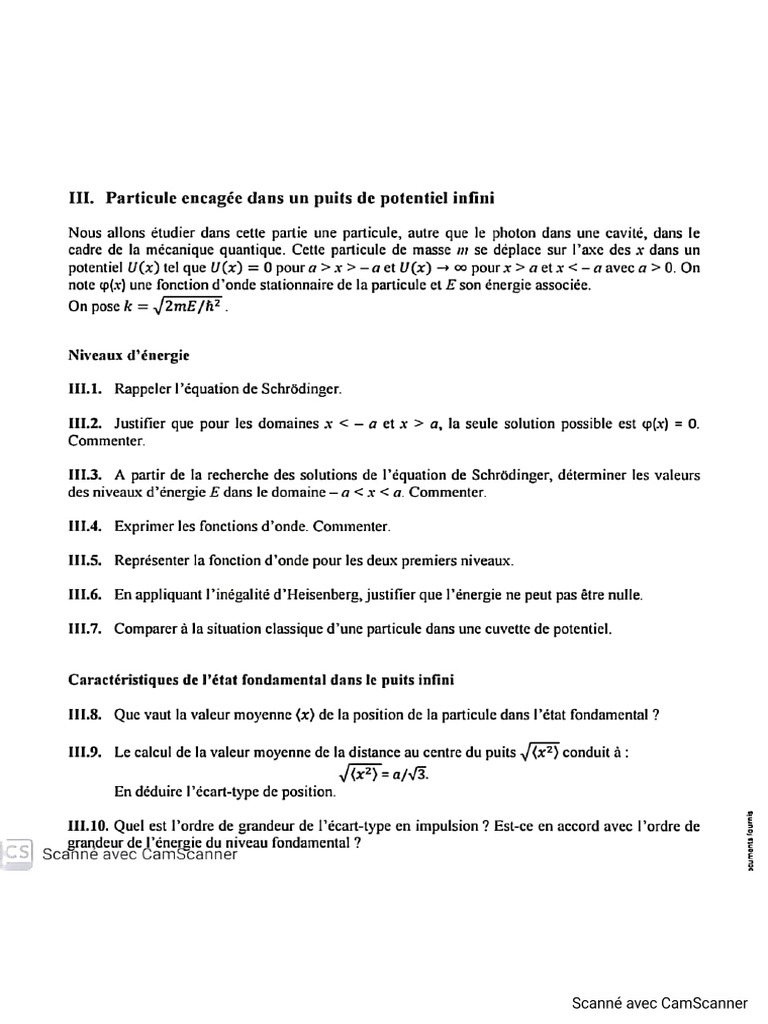 Problm Corrig de Mec Quantique | PDF