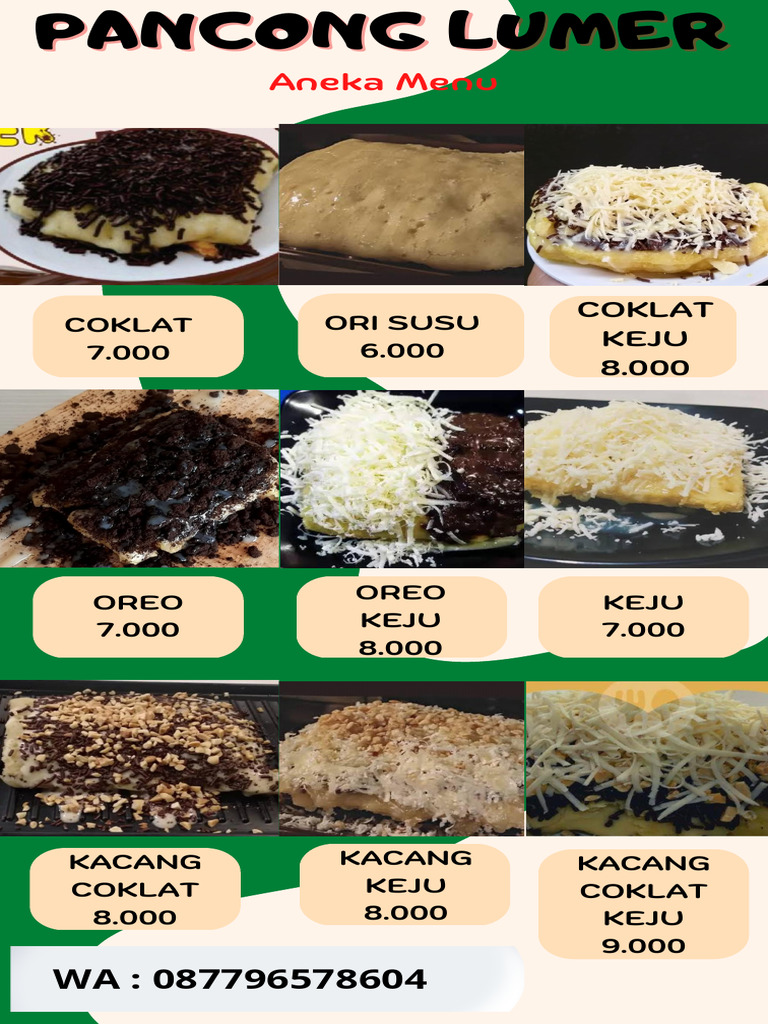 Pancong Lumer Menu | PDF