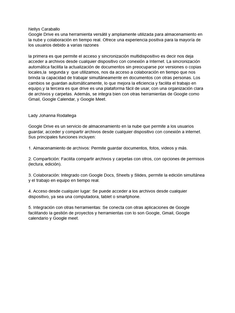 Ventajas de Google Drive para Colaboración | PDF