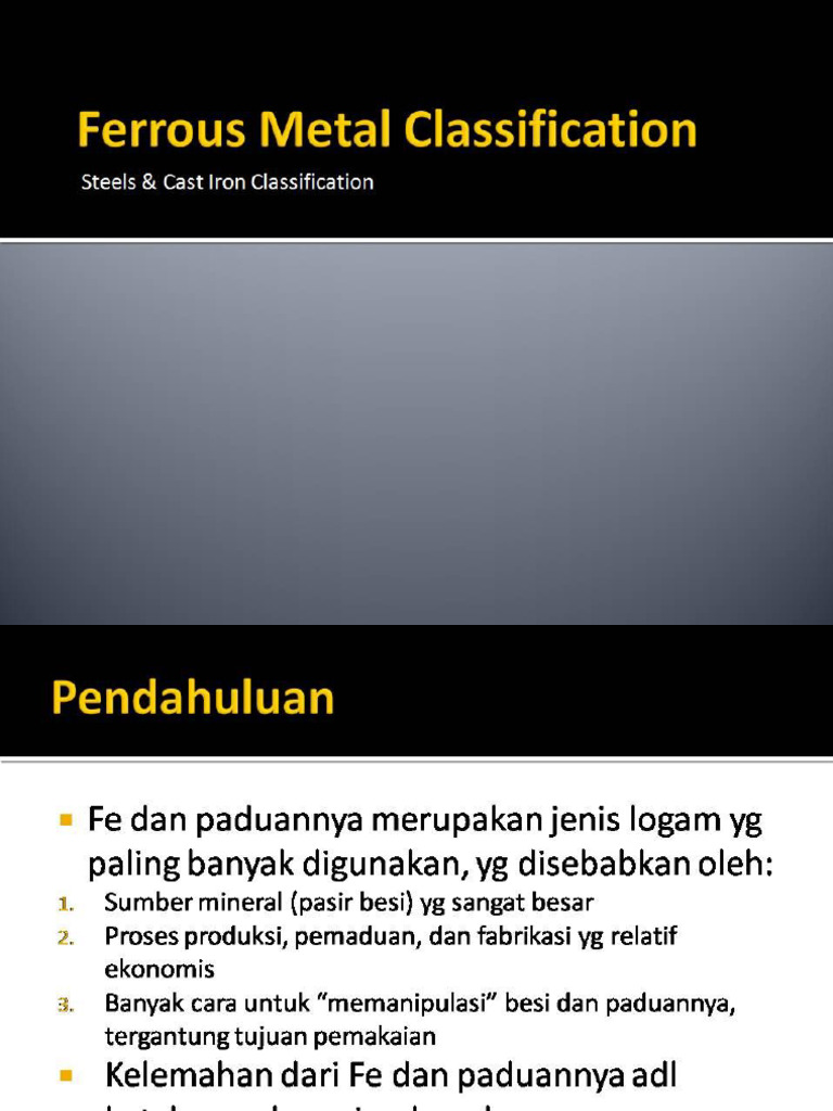 Klasifikasi Logam Ferrous - Rev1 | PDF