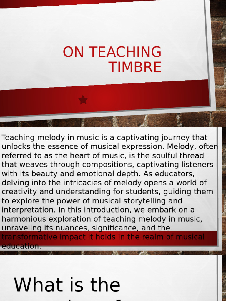 TEACHING-TIMBRE - Music | PDF | Human Voice | Singing