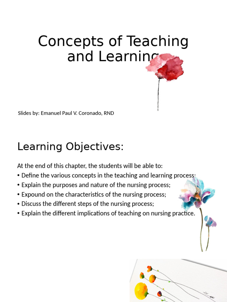 Teaching and Nursing Process Concepts | PDF | Learning | Nursing