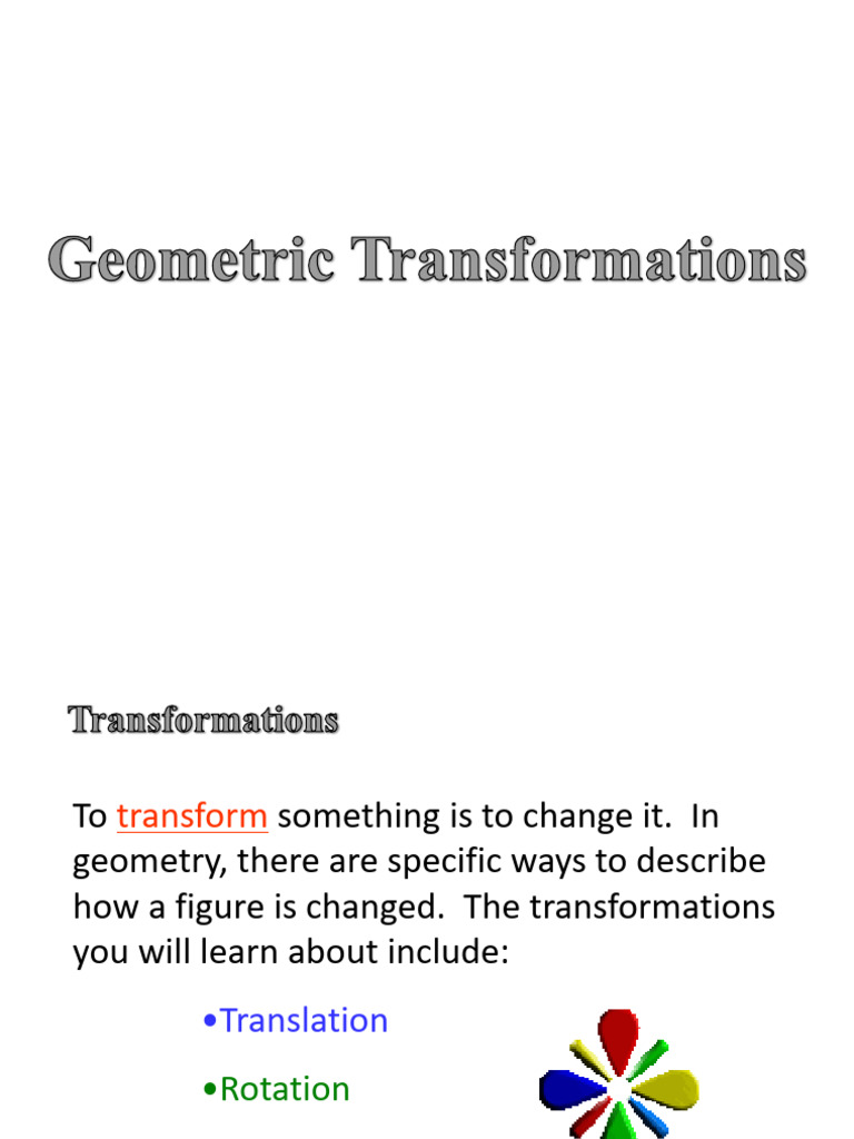 Transformations PPT For Gmath | PDF | Shape | Symmetry