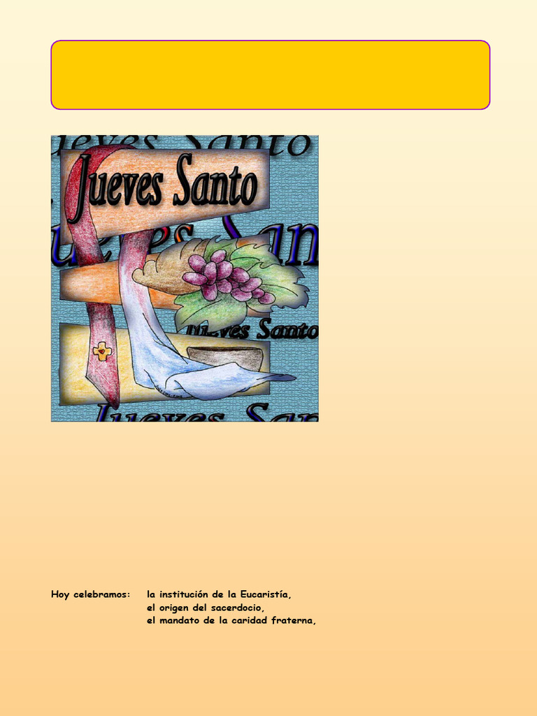 Jueves Santo | PDF | eucaristía | Pascua de Resurrección