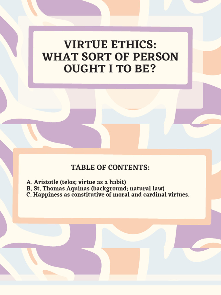 Virtue Ethics: Telos and Happiness | PDF | Thomas Aquinas | Natural Law