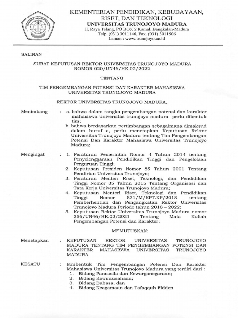 Salinan 020 SK PPKM | PDF