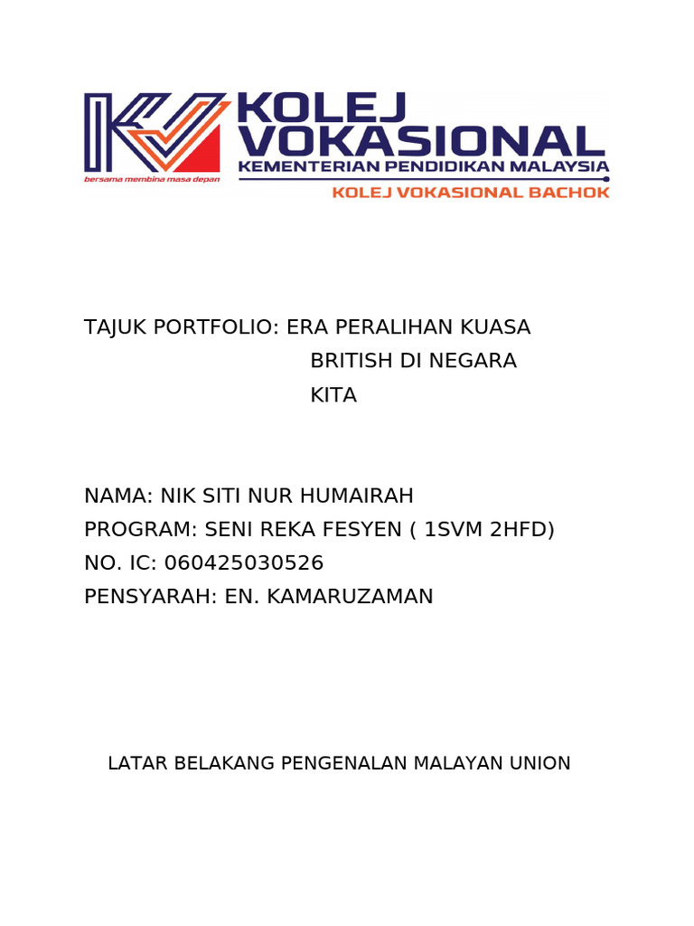 PORTFOLIO SEJARAH (1) | PDF