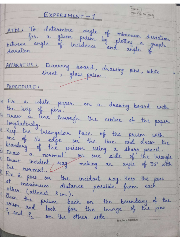 Physics Practical Experiment 1 To Experiment 5 | PDF