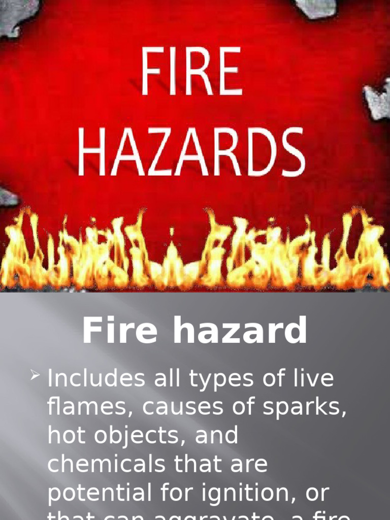 Fire Hazard | PDF | Fire Safety | Fires