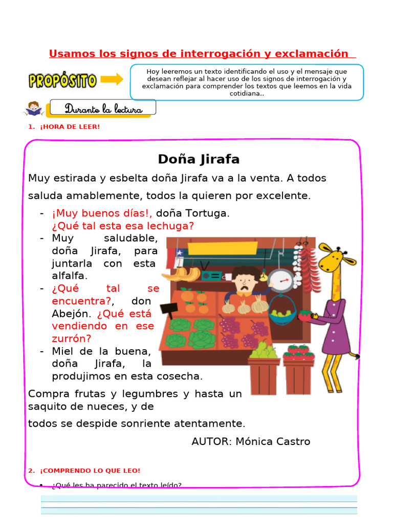 Signos de Interrogación y Exclamación en Niños | PDF