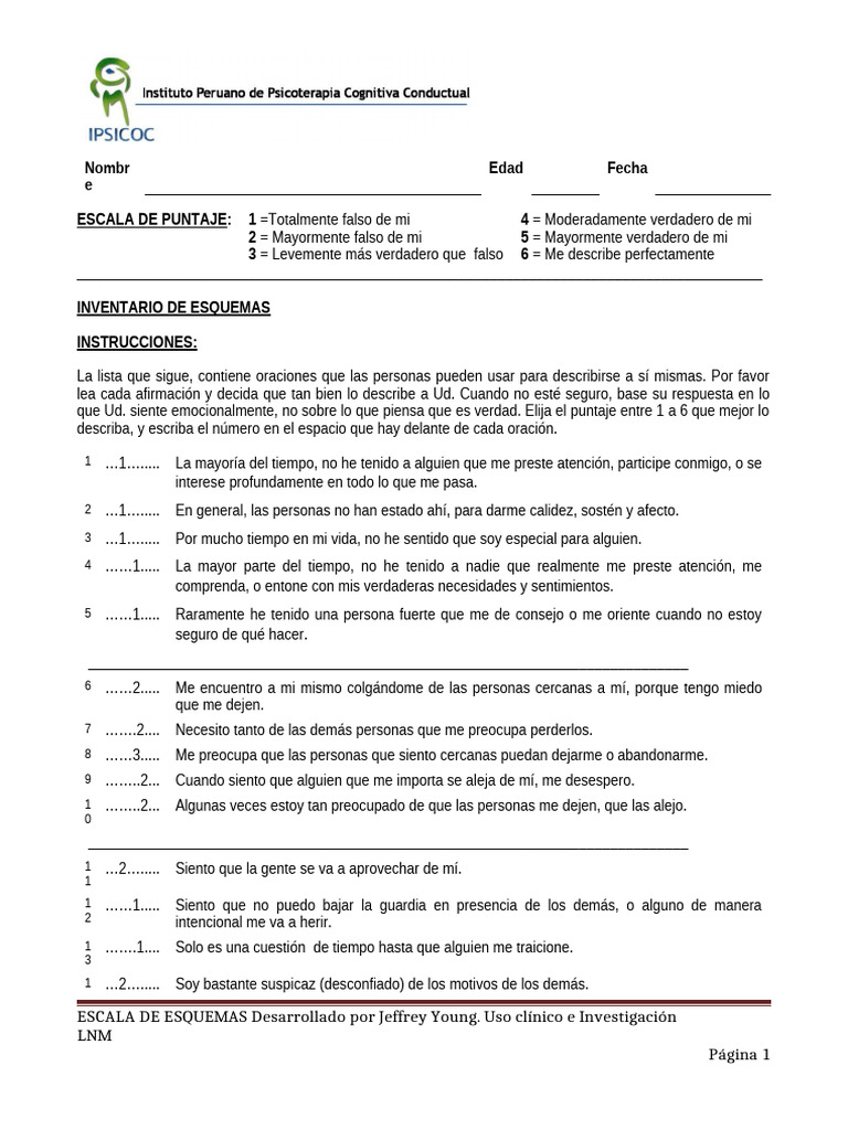 Cuestion Esquemas de Yung | PDF