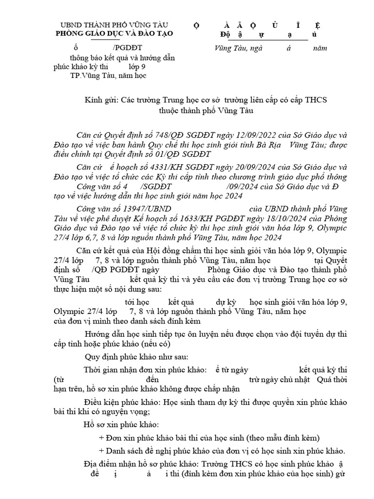 1 - TBaoKQHSG - HDPhucKhao 32024-2025 | PDF