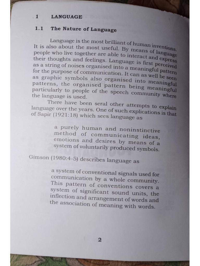 Nature of Language | PDF