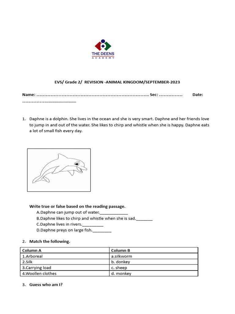 Grade 2-Animal Kingdom | PDF | Zoology | Organisms