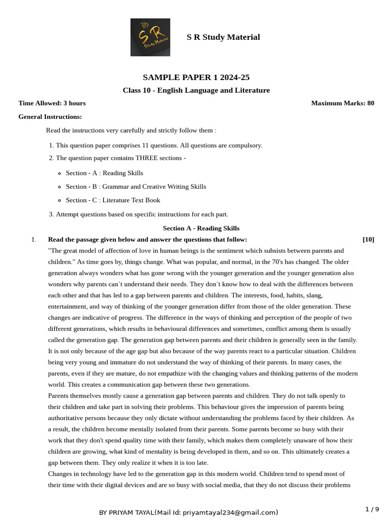 Eng Sample Paper (3) | PDF | Crop Rotation | Agriculture