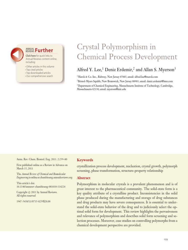 Crystal_Polymorphism_in_Chemical_Process_Developme | PDF | Solvation ...