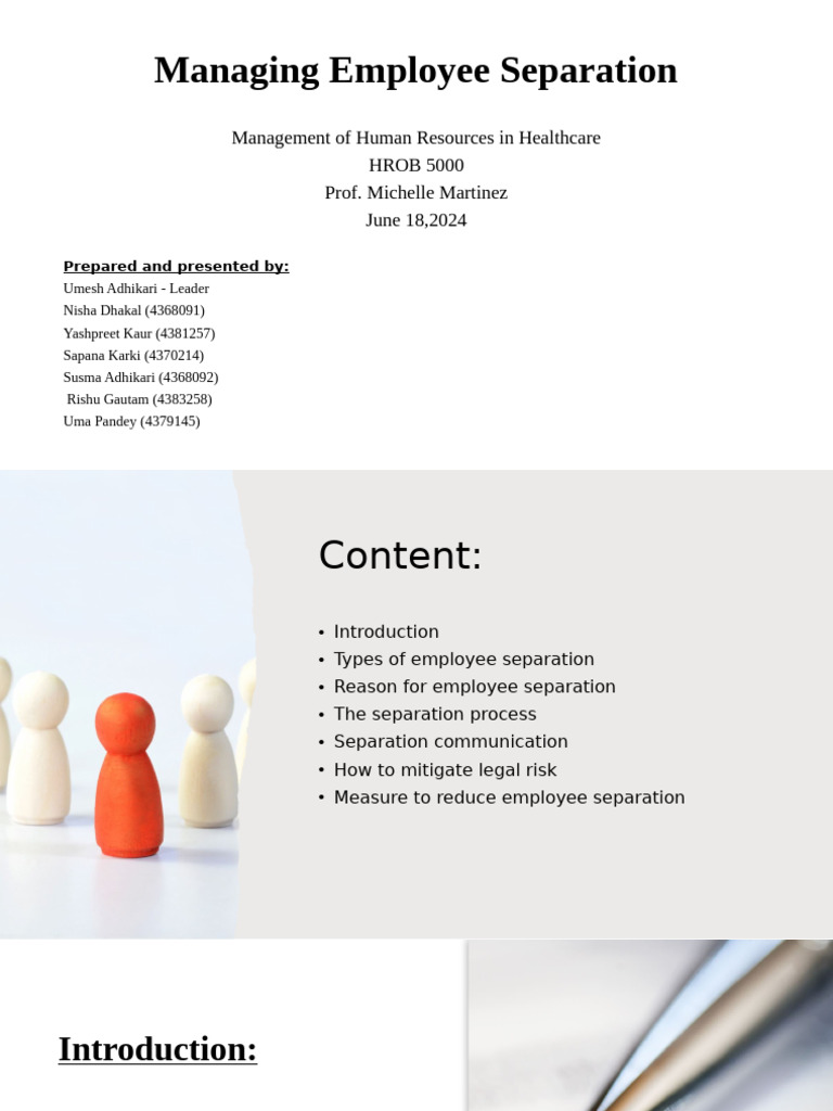 Presentation - 2 MANAGING EMPLOYEE SEPERATION | PDF | Employment | Layoff