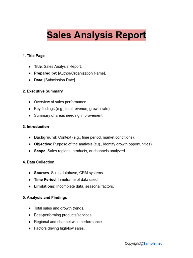 Sales Analysis Report | PDF