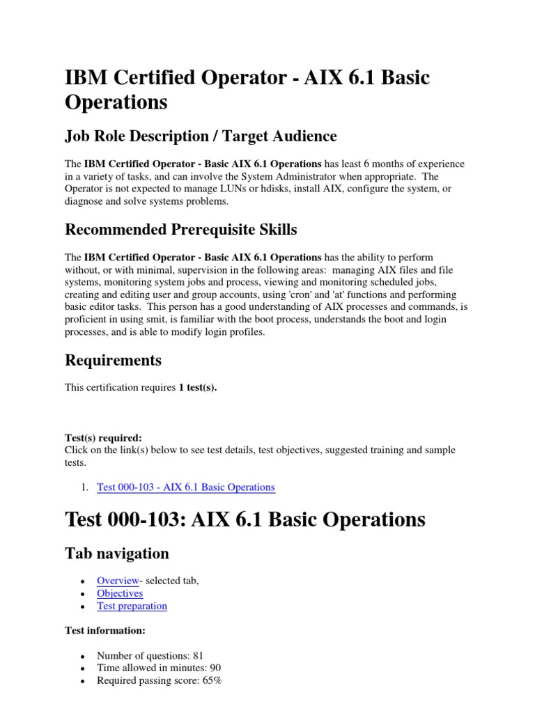A Guide to IBM Certified Operator and Administrator Certification Exams ...