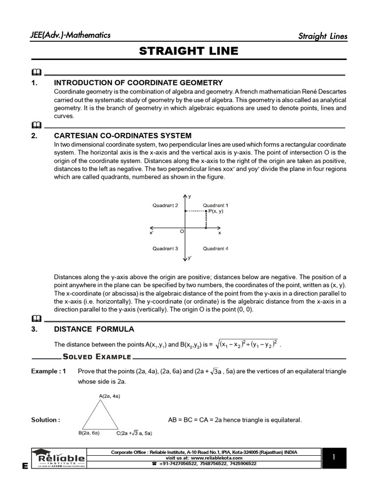 8 Straight Line (@mrbeastjee) | PDF | Cartesian Coordinate System ...