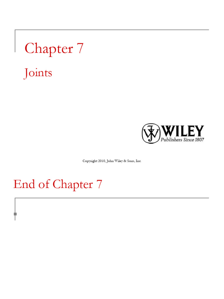 ch07 Joints | PDF