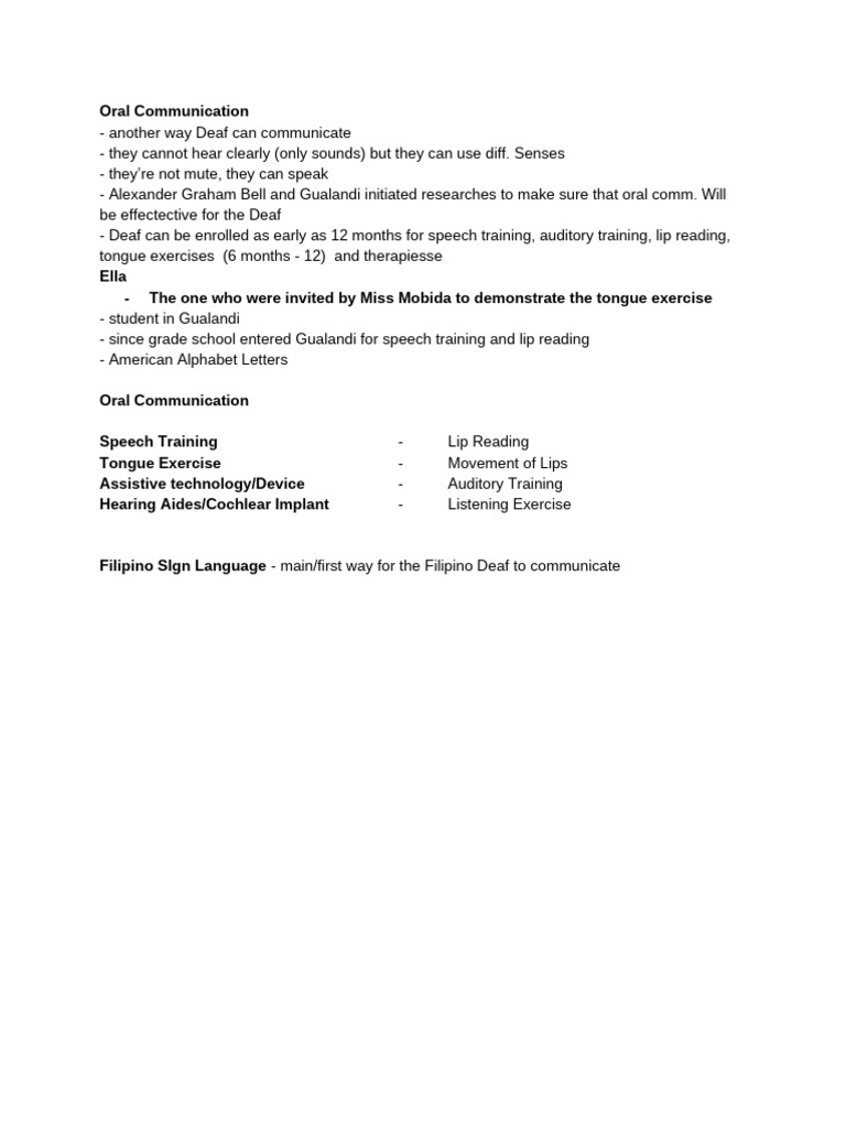 Oral Communication | PDF