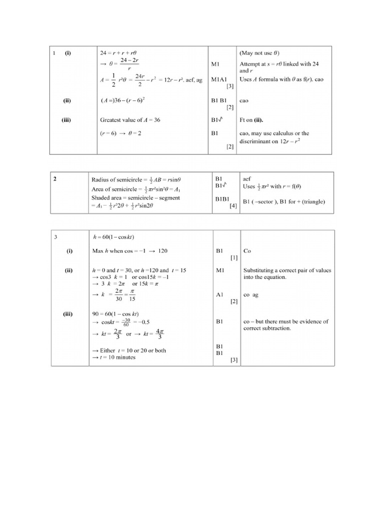 P1.4 - Circular Measure Exam Questions 1MS | PDF