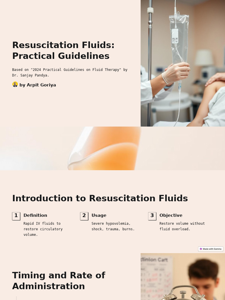 Resuscitation Fluids Guidelines 2024 | PDF